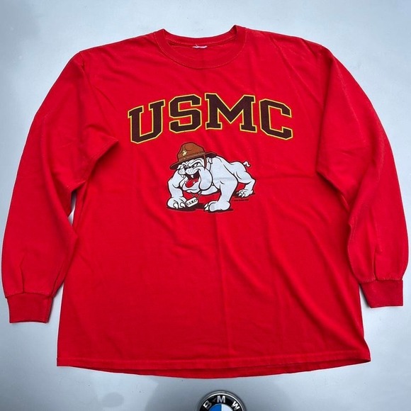 Gildan | Shirts | Vintage Usmc Longsleeve Tshirt | Poshmark